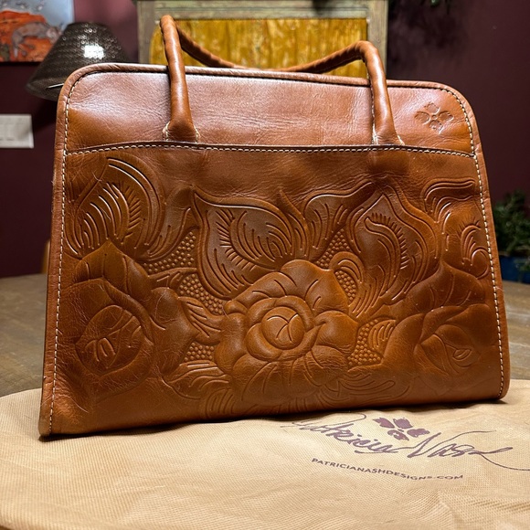 Patricia Nash | Bags | Patricia Nash Leather Paris Rose Large Satchel ...